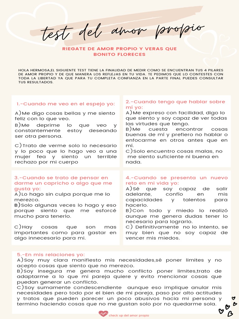 Test Del Amor Propio PDF | PDF