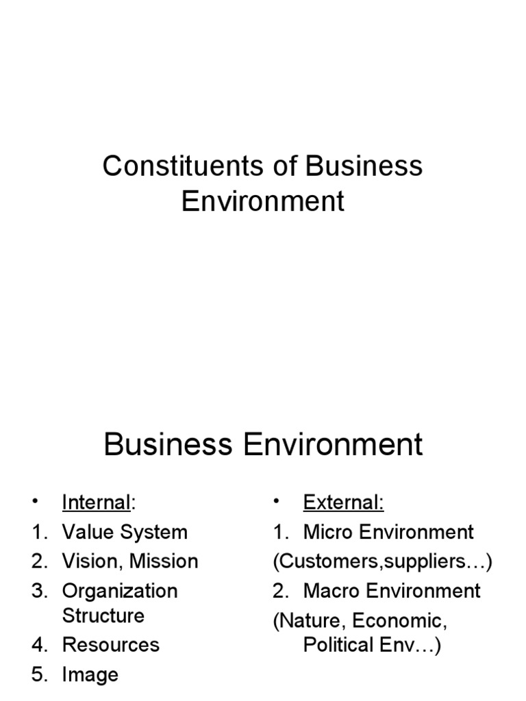 Business Environment Components Explained | PDF | Microeconomics ...