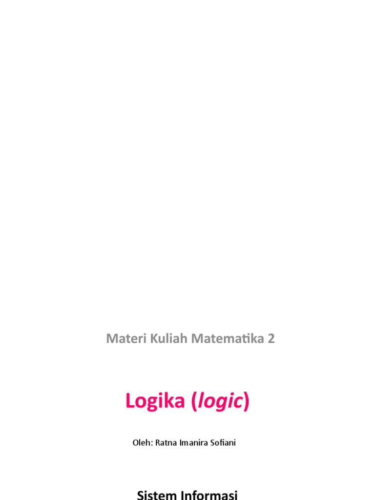Logika 1 | PDF
