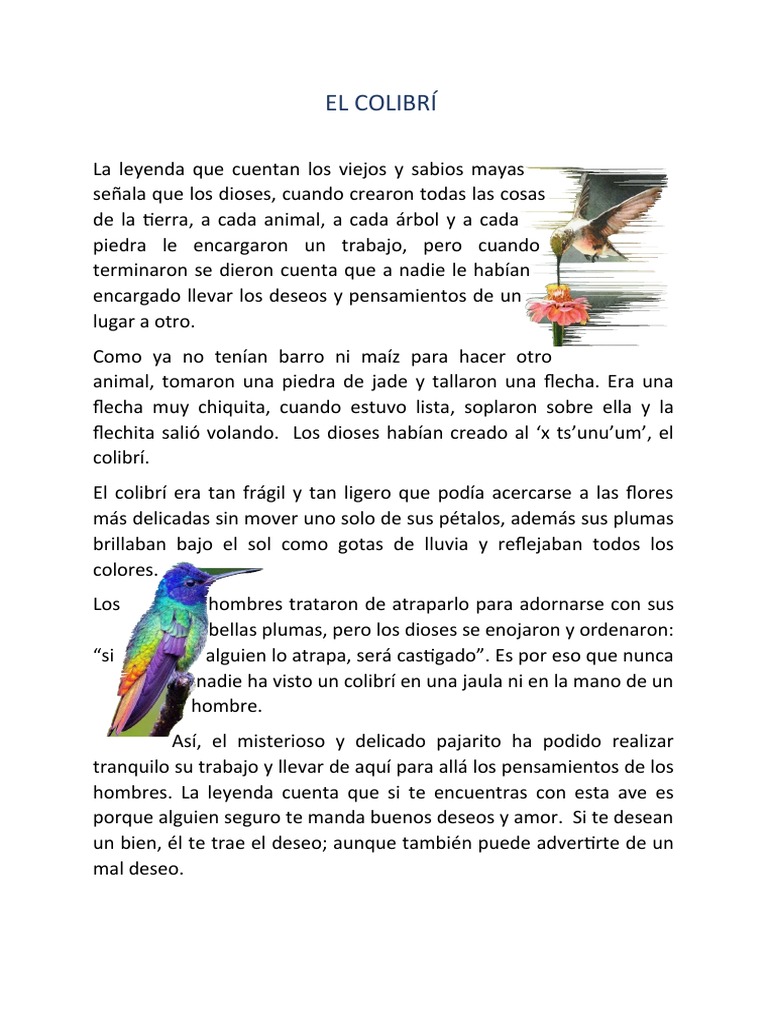 El Colibrí - Odt | PDF