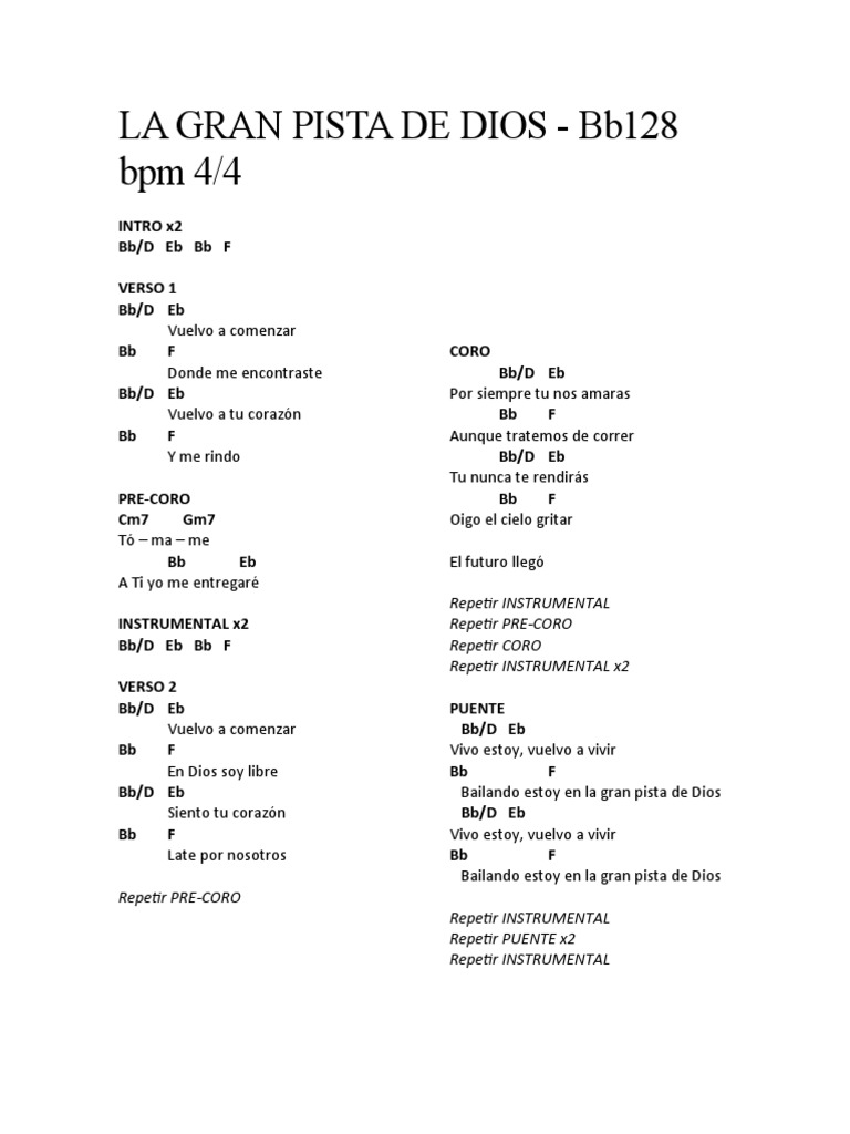 La Gran Pista de Dios - BB 128 BPM 44 | PDF