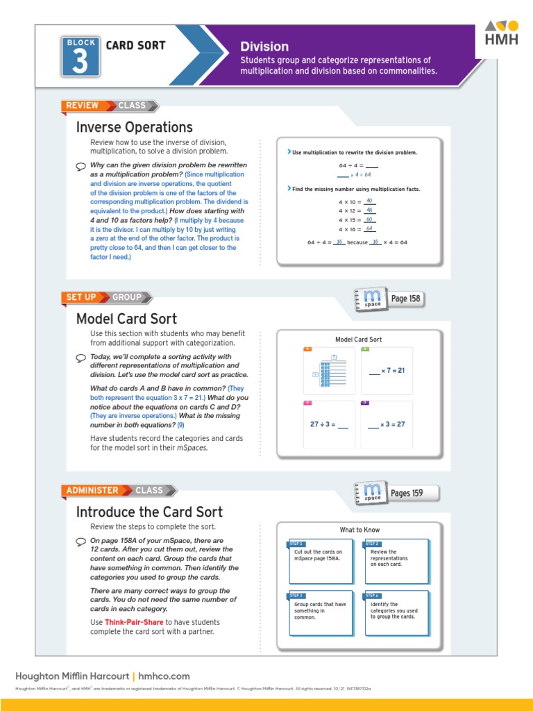 Math Intervention Strategies For Struggling Students Card Sort Activity ...