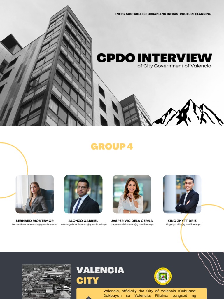 CPDC Interview ENE182 Group 4 Valencia City PDF | PDF | Water | Infrastructure