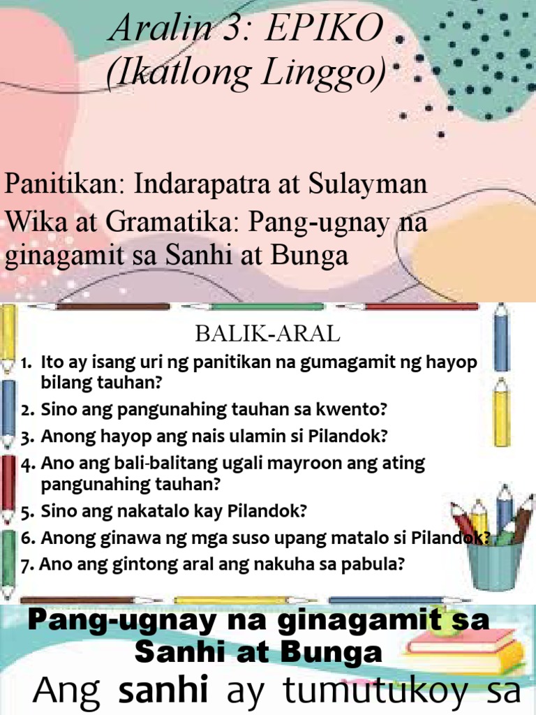 1st Quarter ARALIN 3 | PDF