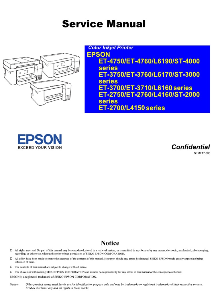 Epson ET - 4760 Service Manual | PDF