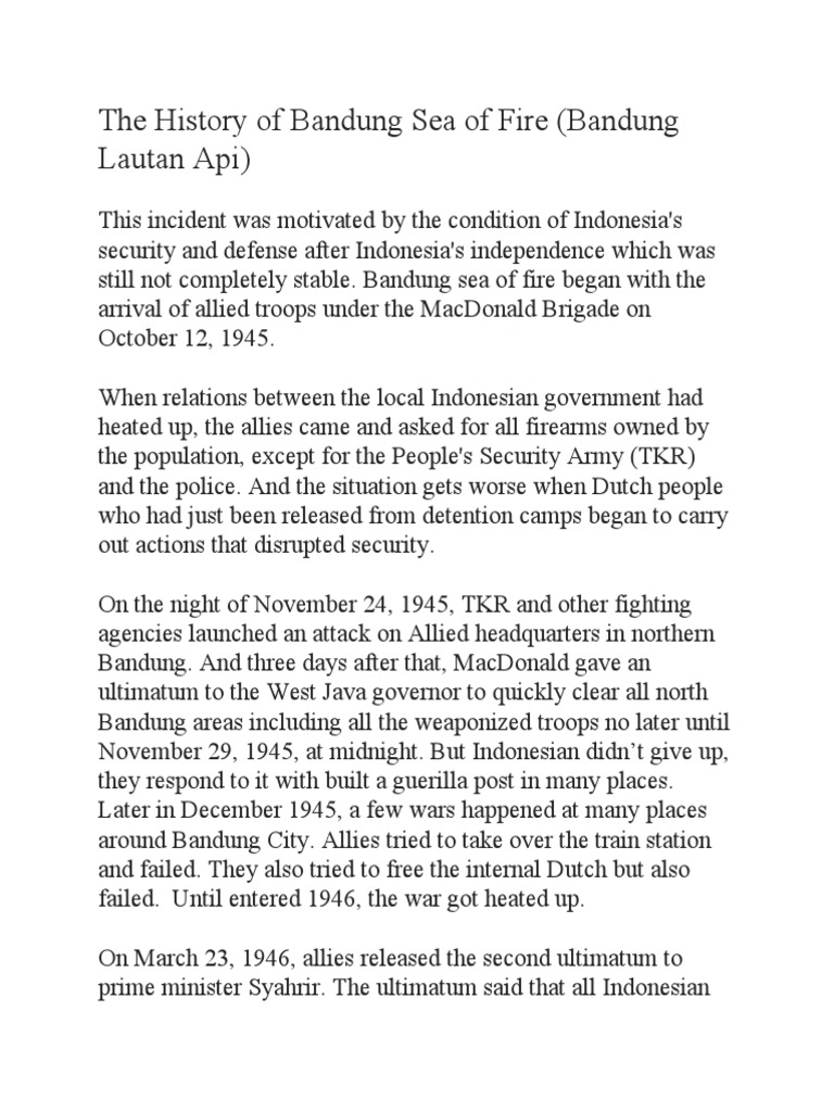 Bandung Sea of Fire | PDF | Travel