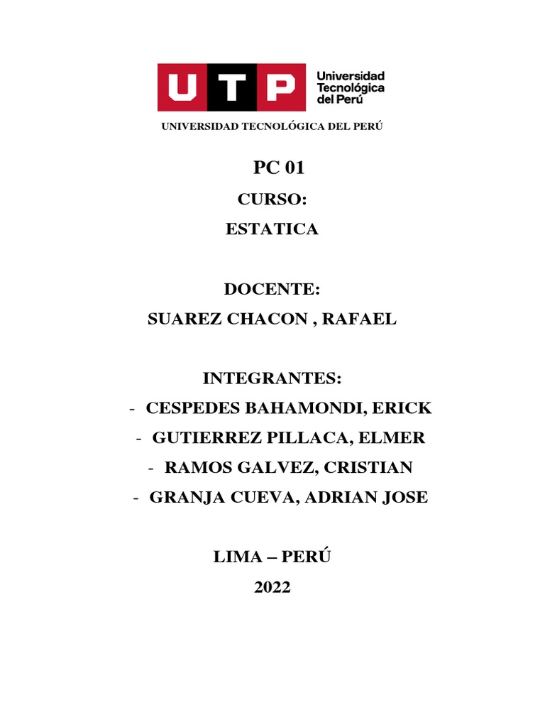 PC1 Estatica Grupo 2 PDF | PDF
