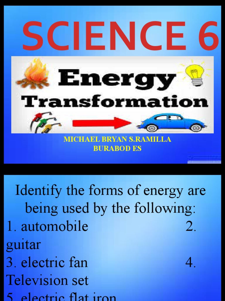 Energy Transformations in 6th Grade Science | PDF | Power Station ...