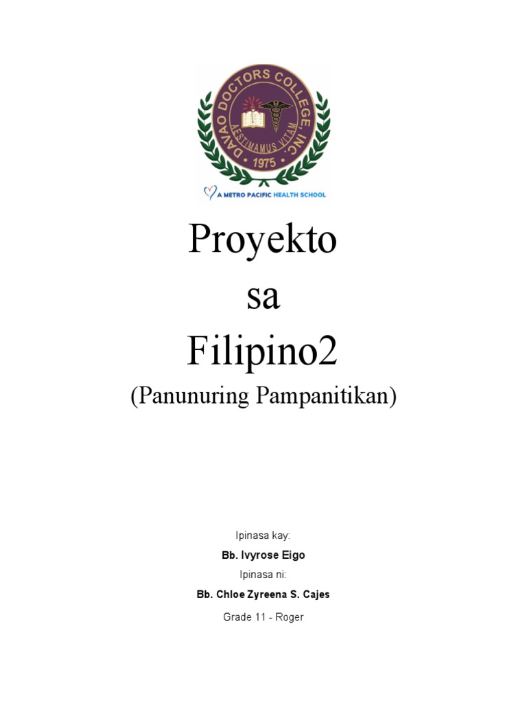 FIlipino Panitikan Pagsusuri | PDF