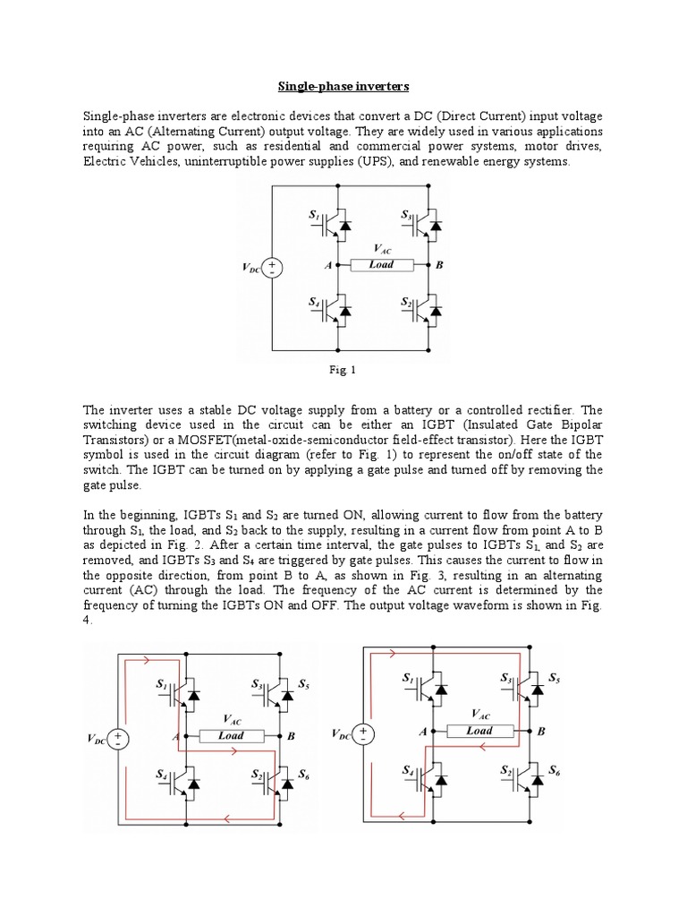 Single Phase Inverters | PDF | Science & Mathematics