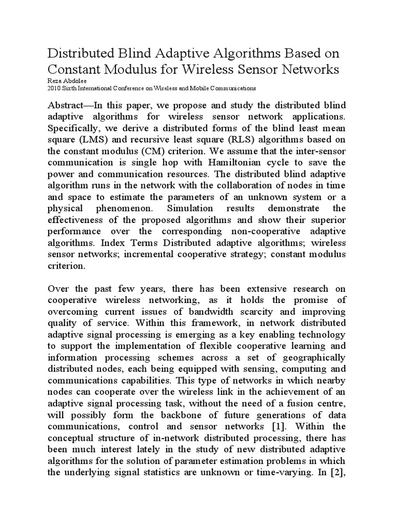 Distributed Blind Adaptive Algorithms Based On Pdf 