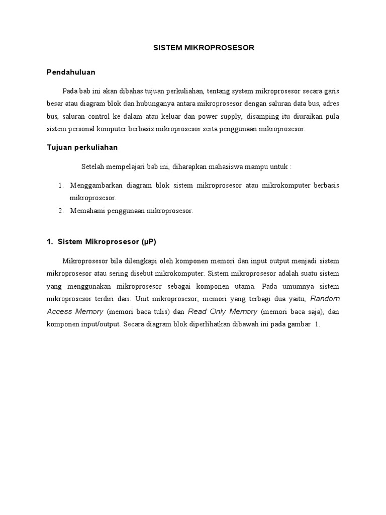 Sistem_Mikroprosesor | PDF