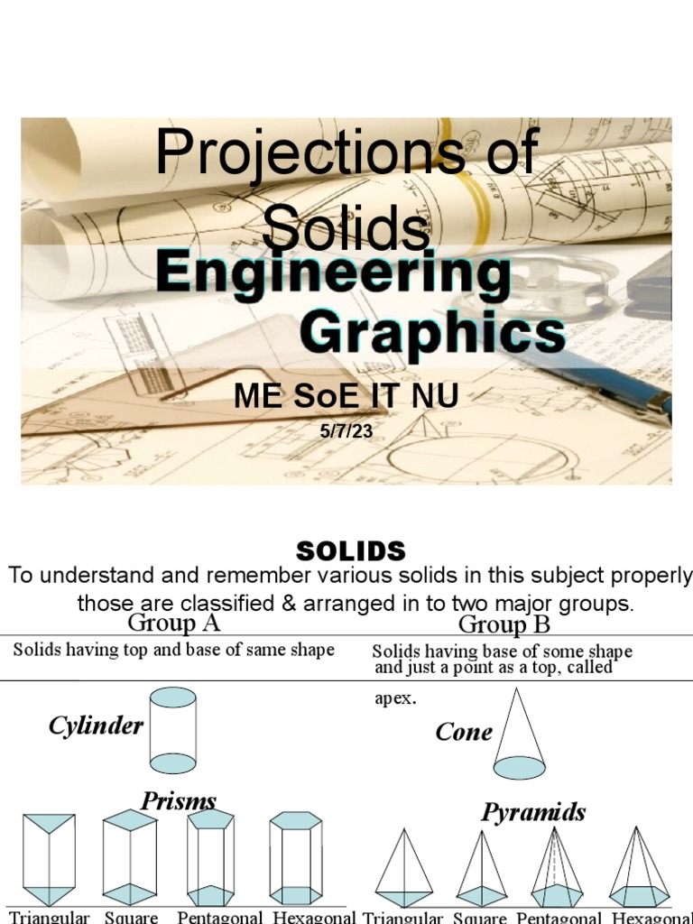 Projection of Solids | PDF | Triangle | Tetrahedron