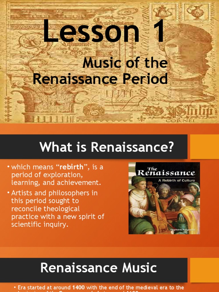 Renaissance Music Overview for Grade 9 | PDF | Art