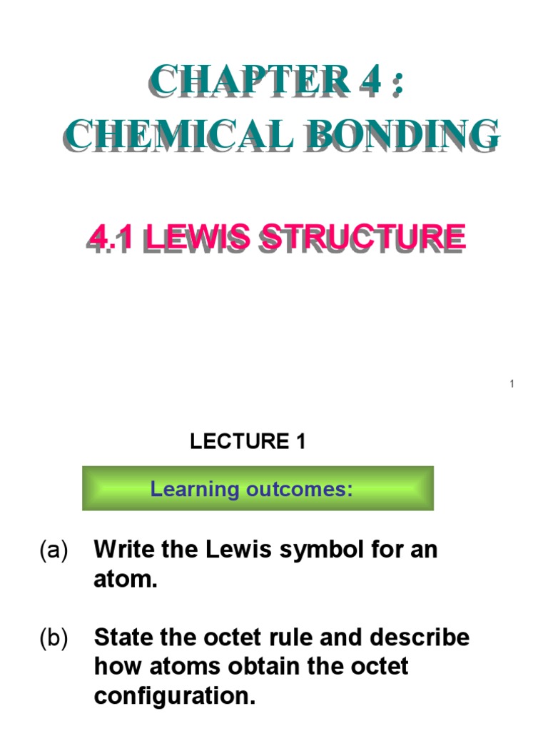 Chapter 4 Chemical Bonding | PDF
