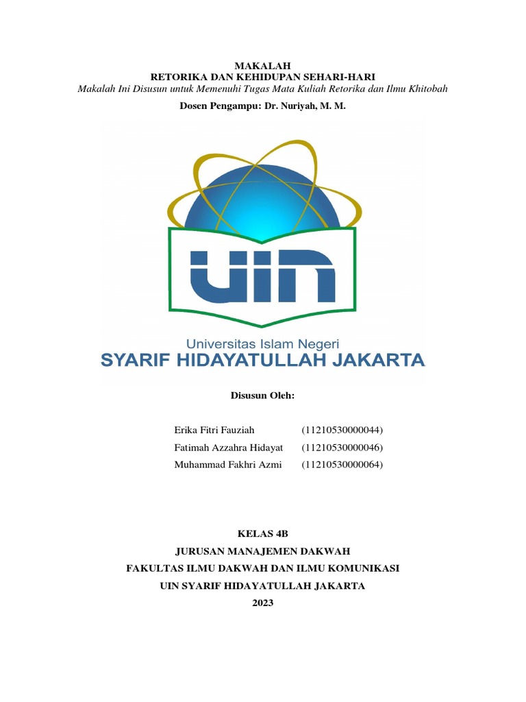 Makalah Kel. 2 Retorika | PDF Makalah Kel. 2 Retorika | PDF