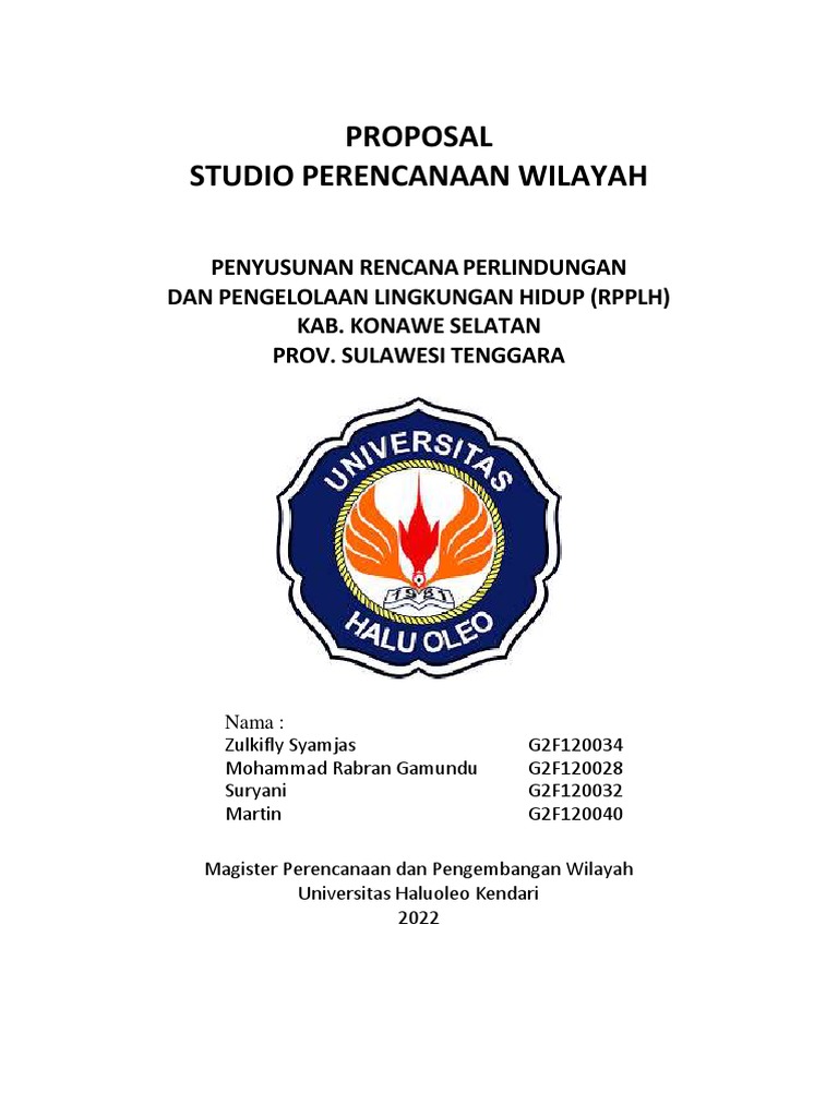 Proposal Studio Perencanaan RPPLH Nett PDF | PDF