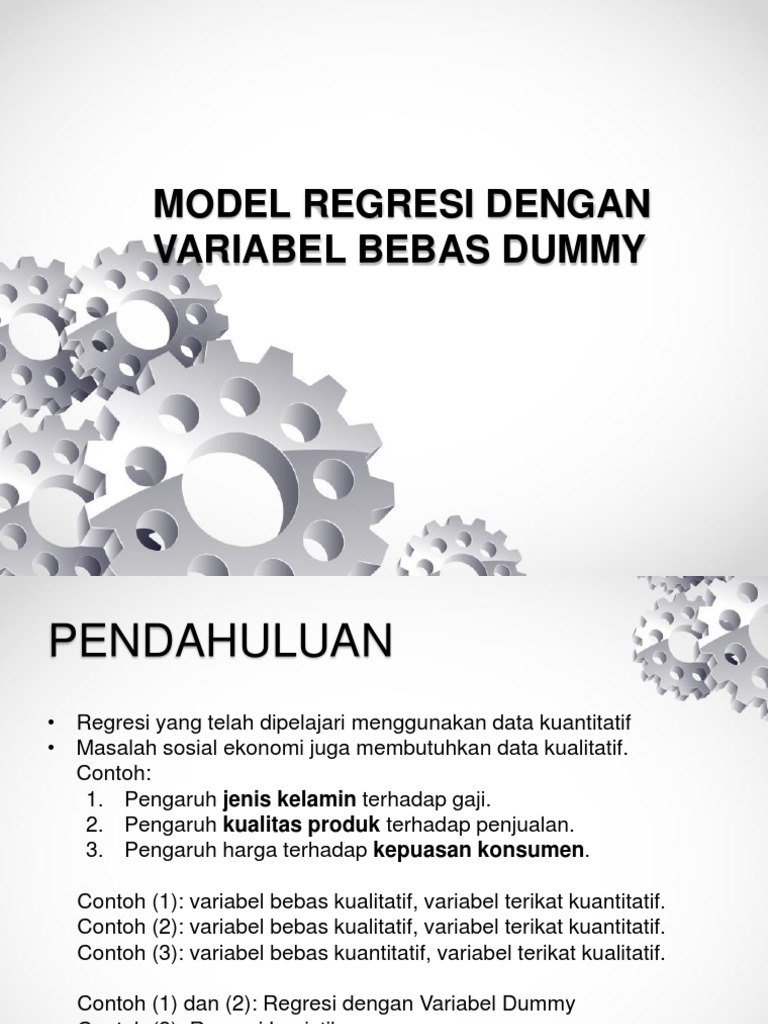 Regresi Variabel Dummy dalam Analisis Data | PDF | Bisnis