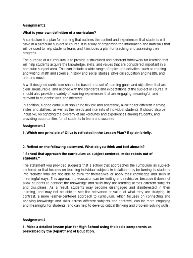 TSC Assignments | PDF