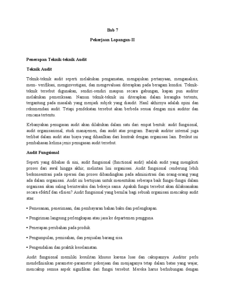 Materi Audit Internal Tampil 2 | PDF