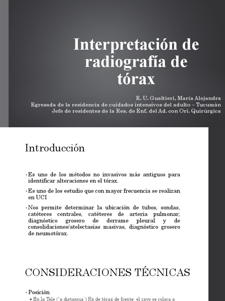 Interpretación de La Radiografía de Tórax PDF | PDF