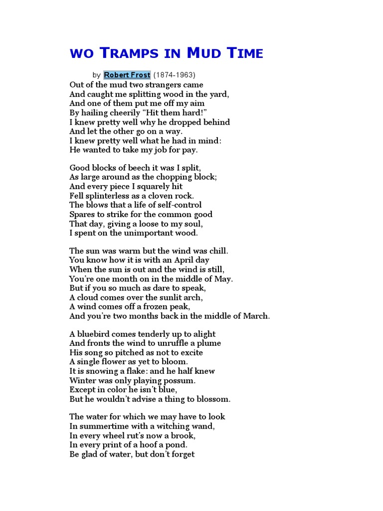 Wo Tramps in Mud Time | PDF | English Language