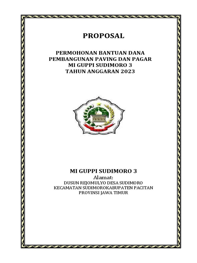 PROPOSAL MI GUPPI SUDIMORO 3 PAVING DAN PAGAR TA 2023 KCL - Compressed ...