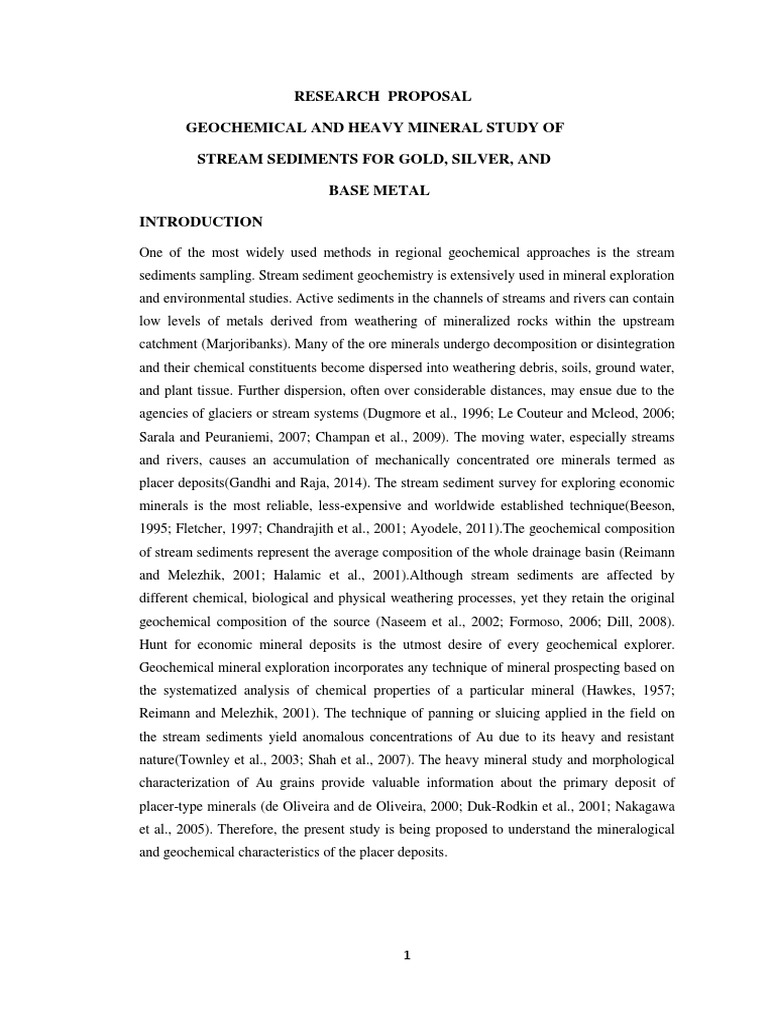 Geochemistry Proposal PDF | PDF
