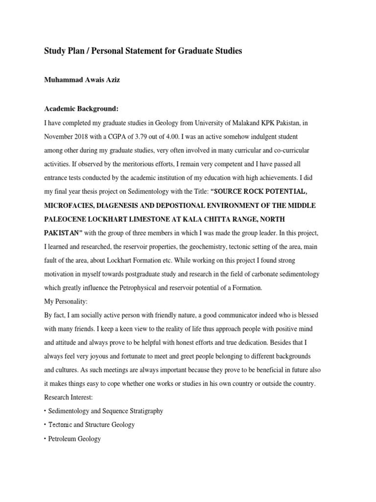Graduate Study Plan in Geology: Hungary | PDF