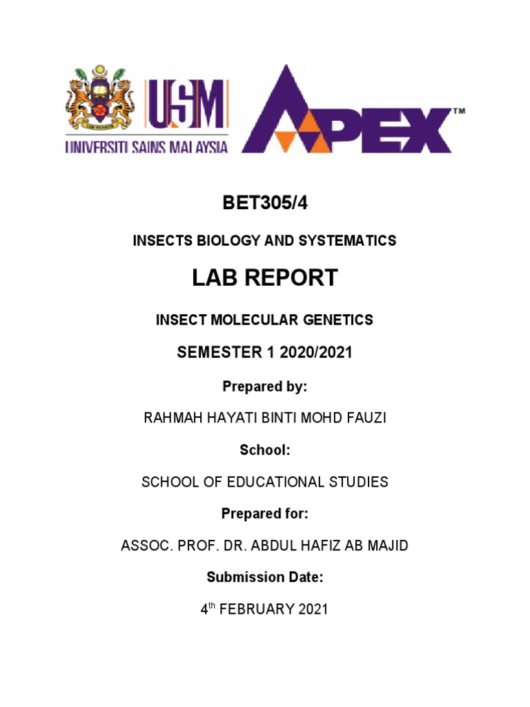 Lab Report BET305 - Rahmah Hayati Binti Mohd Fauzi | PDF