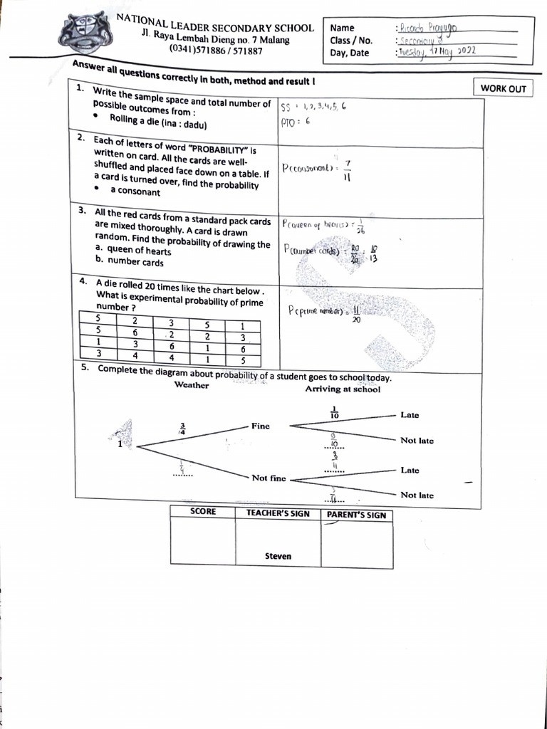 Probability of Single Events - Ricardo P PDF | PDF | Probability ...