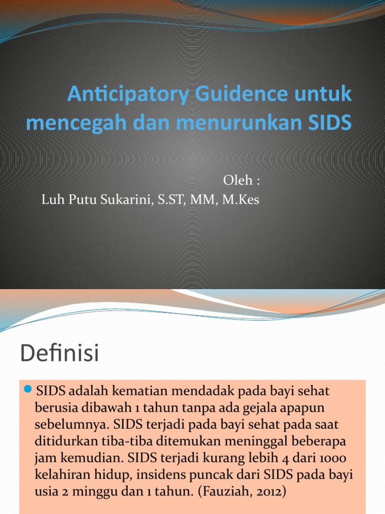 Anticipatory Guidence Untuk Mencegah Dan Menurunkan SIDS | PDF