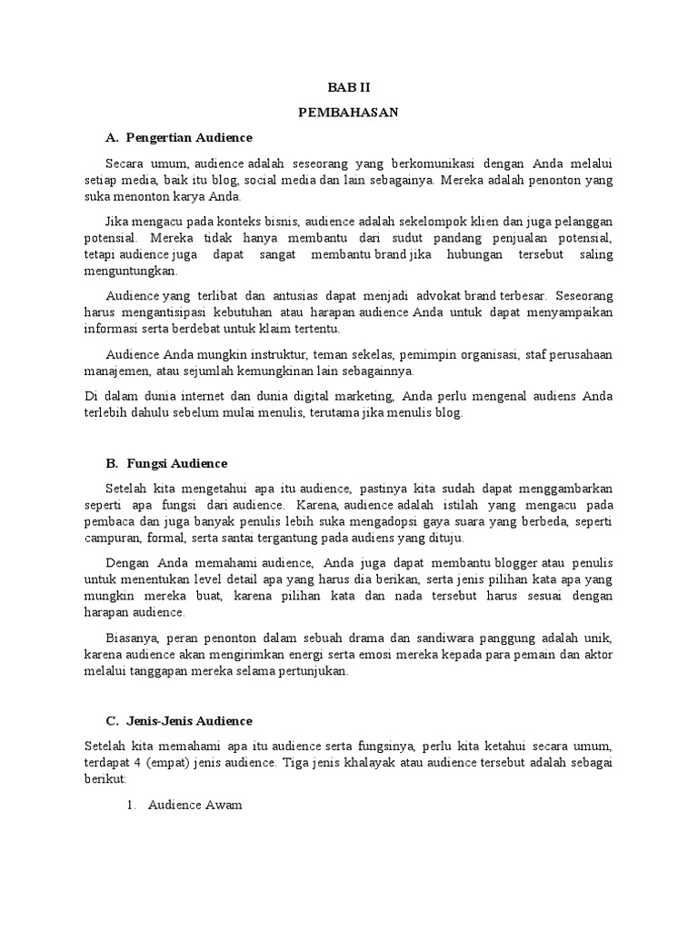 Audience Dan Riset | PDF