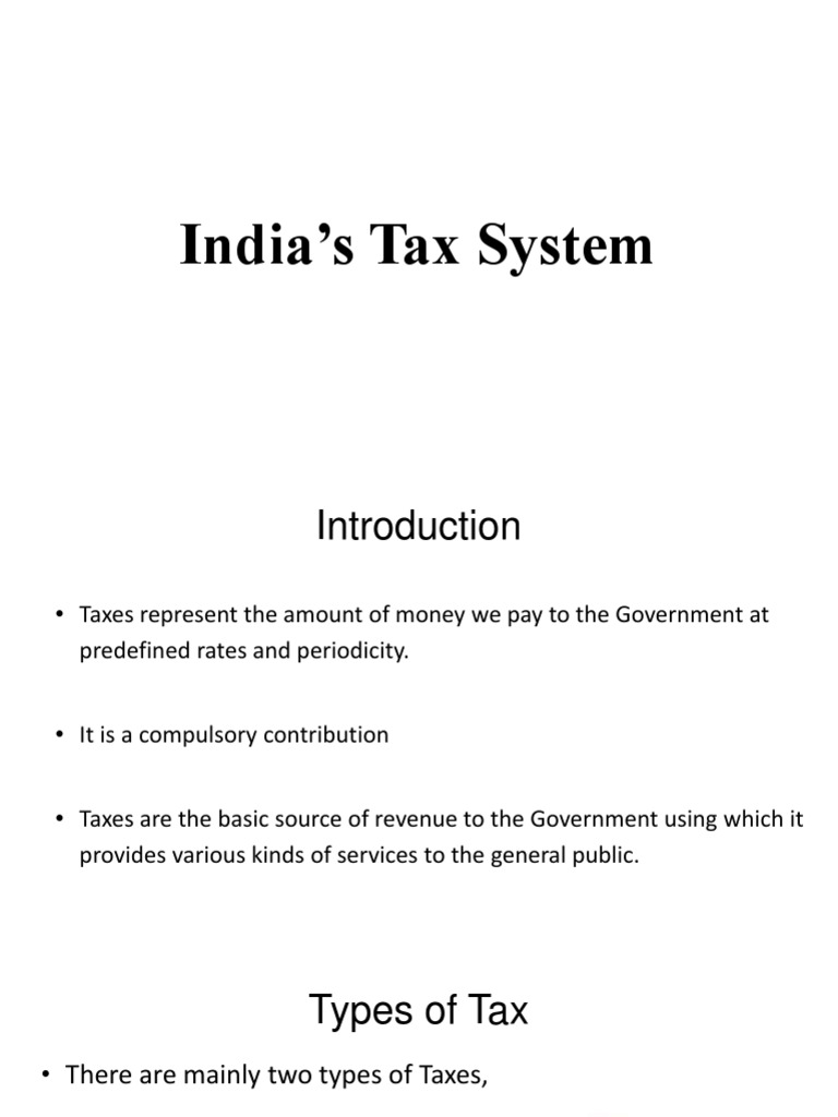 India Tax System PDF | PDF