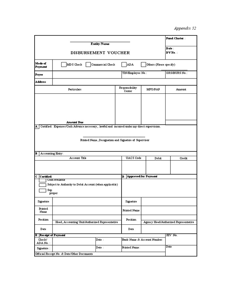 Disbursement Form | PDF