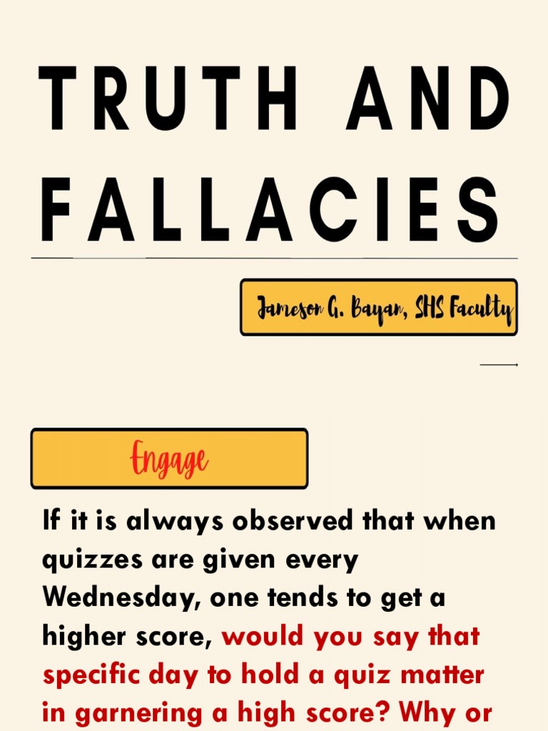 PHILO Module 3 Truth and Fallacies | PDF | Truth | Argument