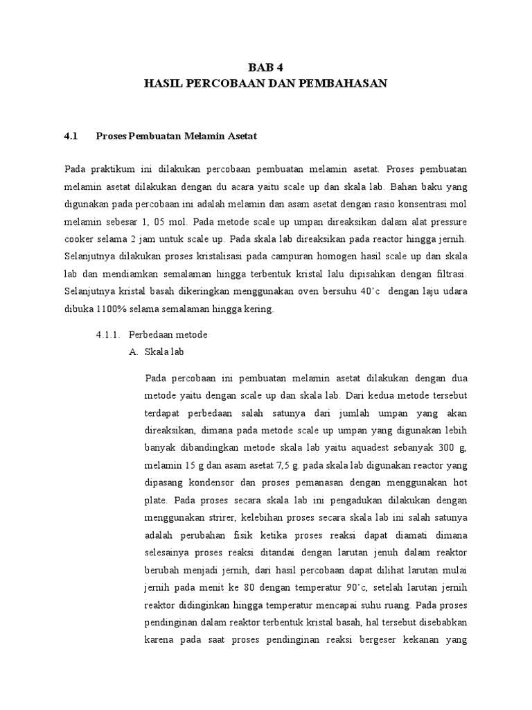 Metode Pembuatan Melamin Asetat | PDF