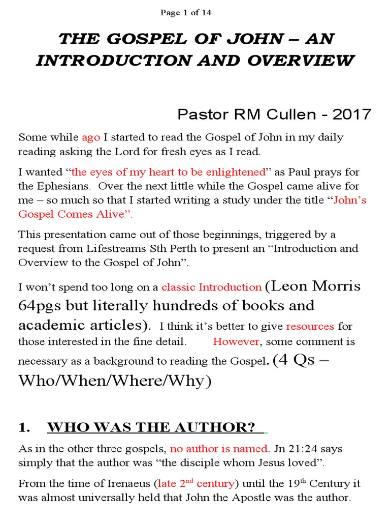 Gospel of John | PDF