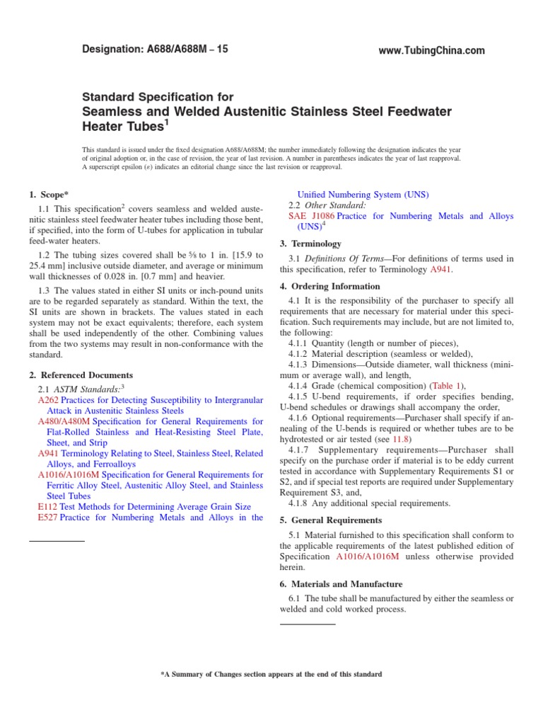 ASTM-A688 | PDF