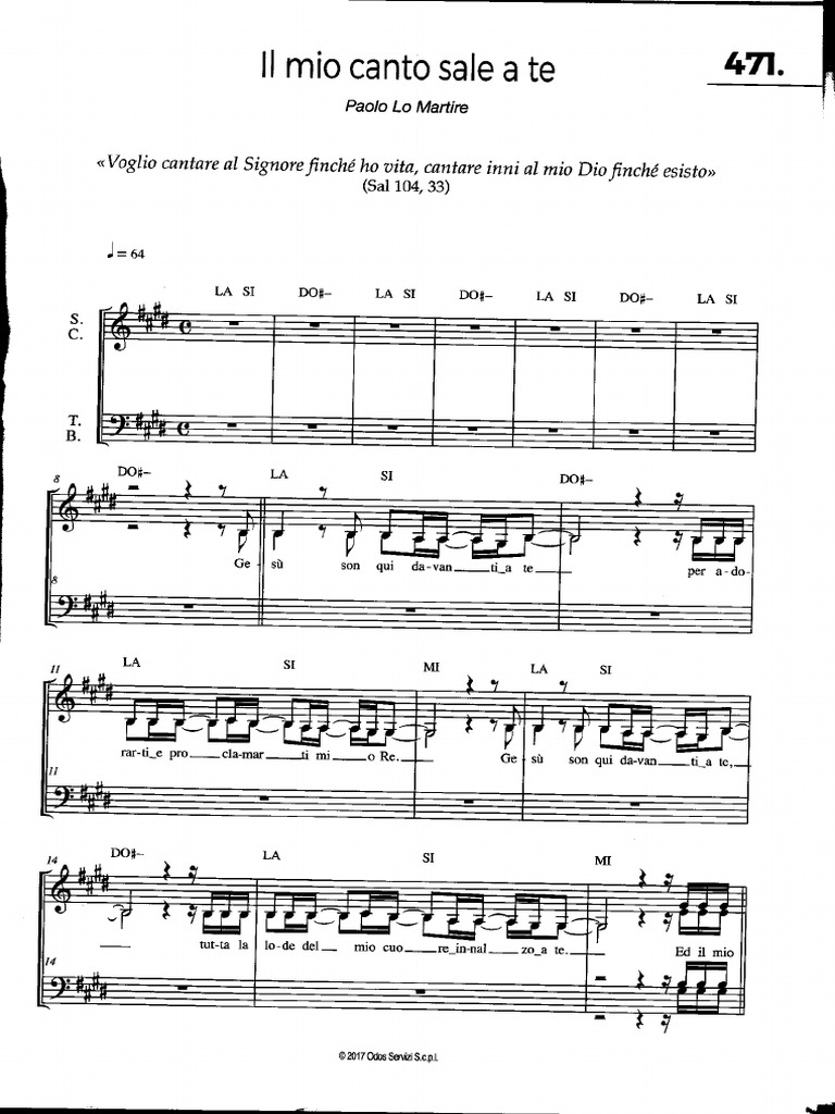 Il Mio Canto Sale Al Cielo PDF | PDF