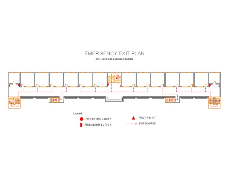 Emergency Exit Plan for 3rd Floor | PDF
