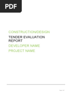 Tender Report Template Overview | PDF | Computers
