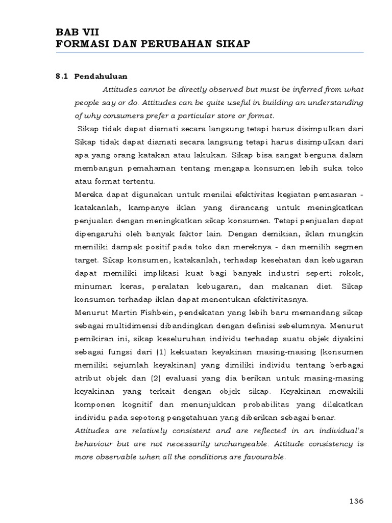 BAB VIII_FORMASI DAN PERUBAHAN SIKAP.docx | PDF