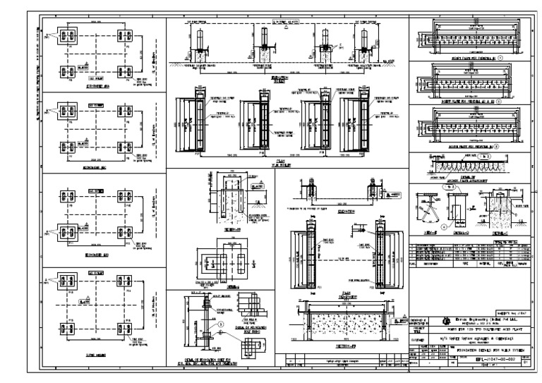 EIPL-J1047-00-002 - Sh. 1 of 1, Rev. 01 - Foundation Details For 125TPD SAP-Model PDF | PDF