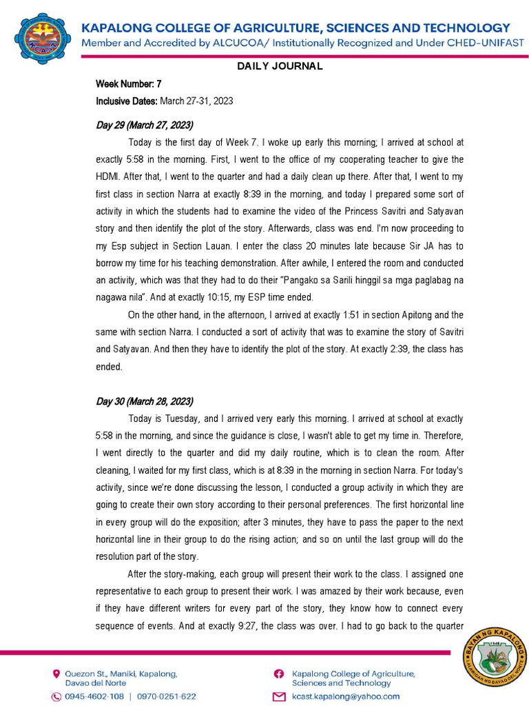 Week 7 Journal | PDF | Cognition | Learning