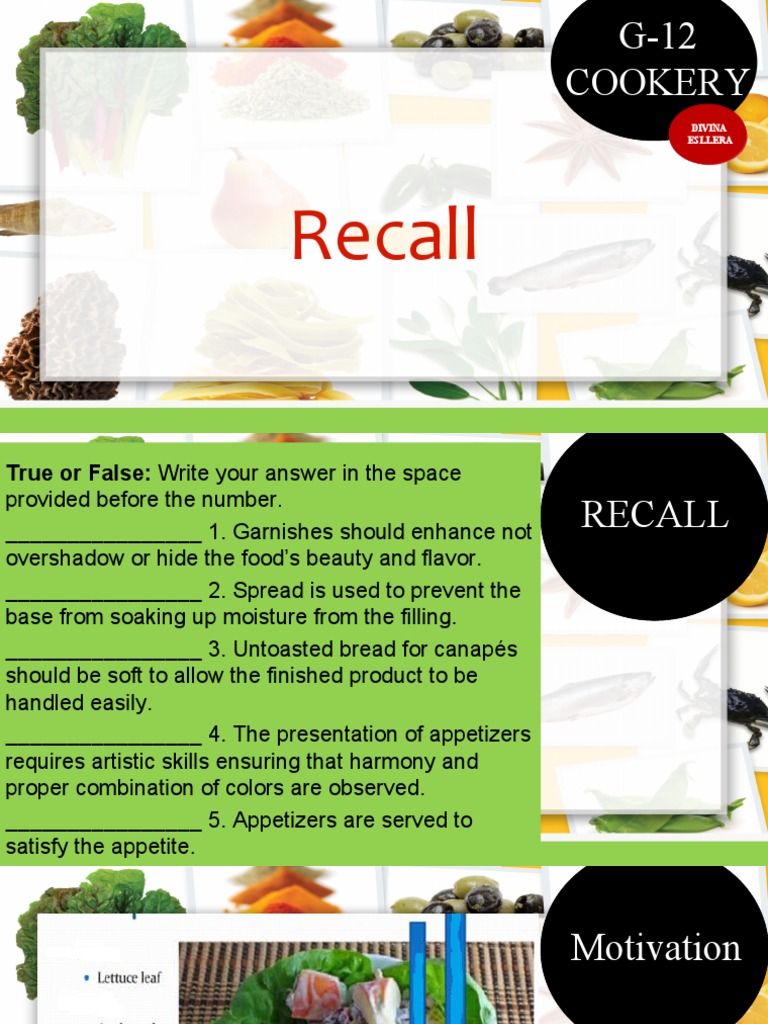 Cookery Techniques: Preparing Salads | PDF