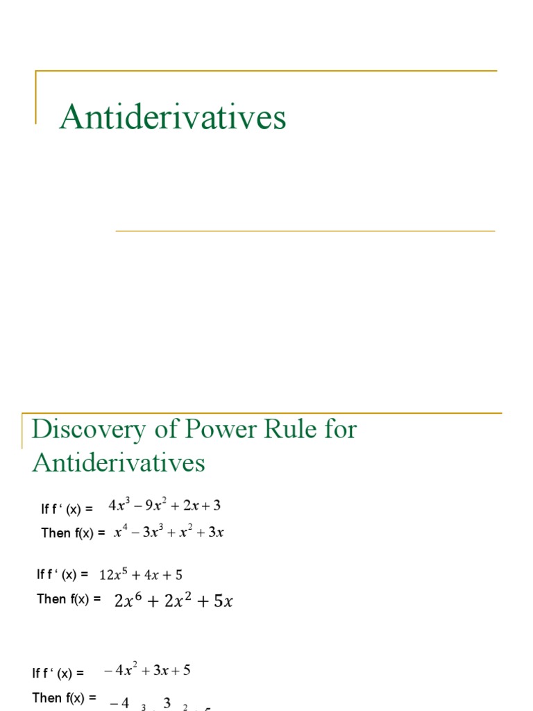 Antiderivatives | PDF