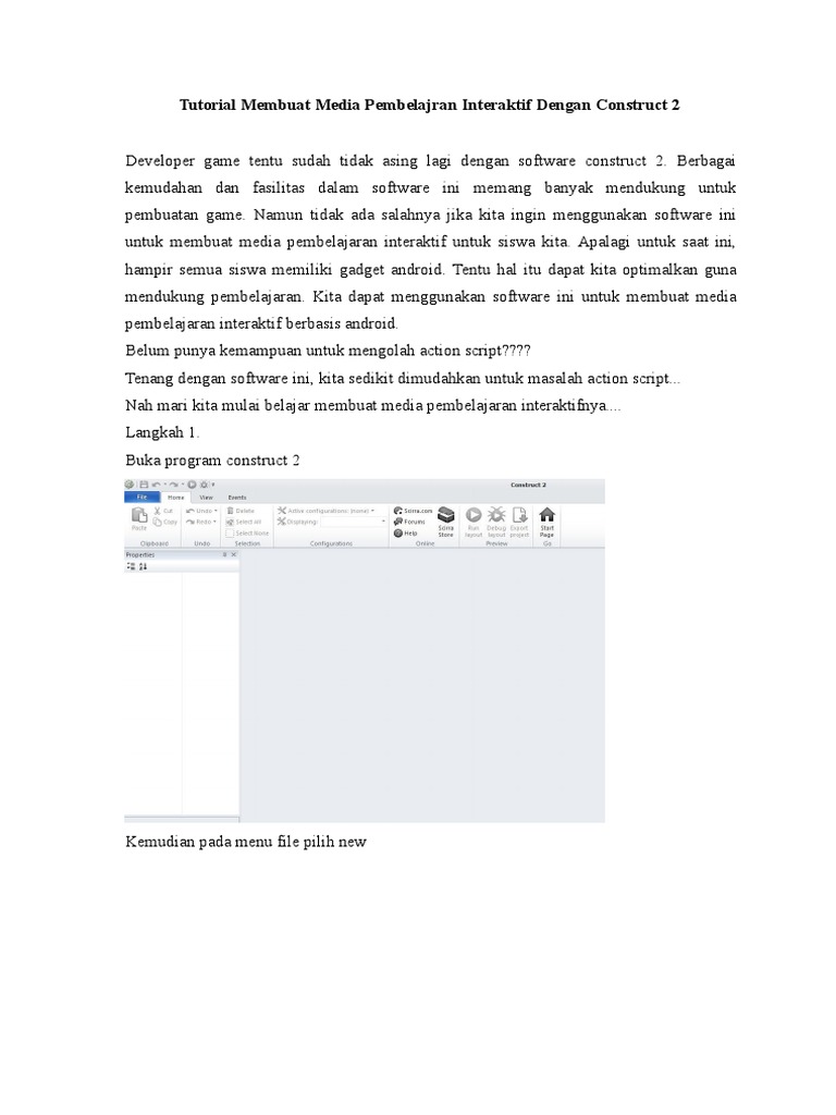 Media Pembelajaran Interaktif Construct 2 | PDF | Karier & Perkembangan | Game & Aktivitas