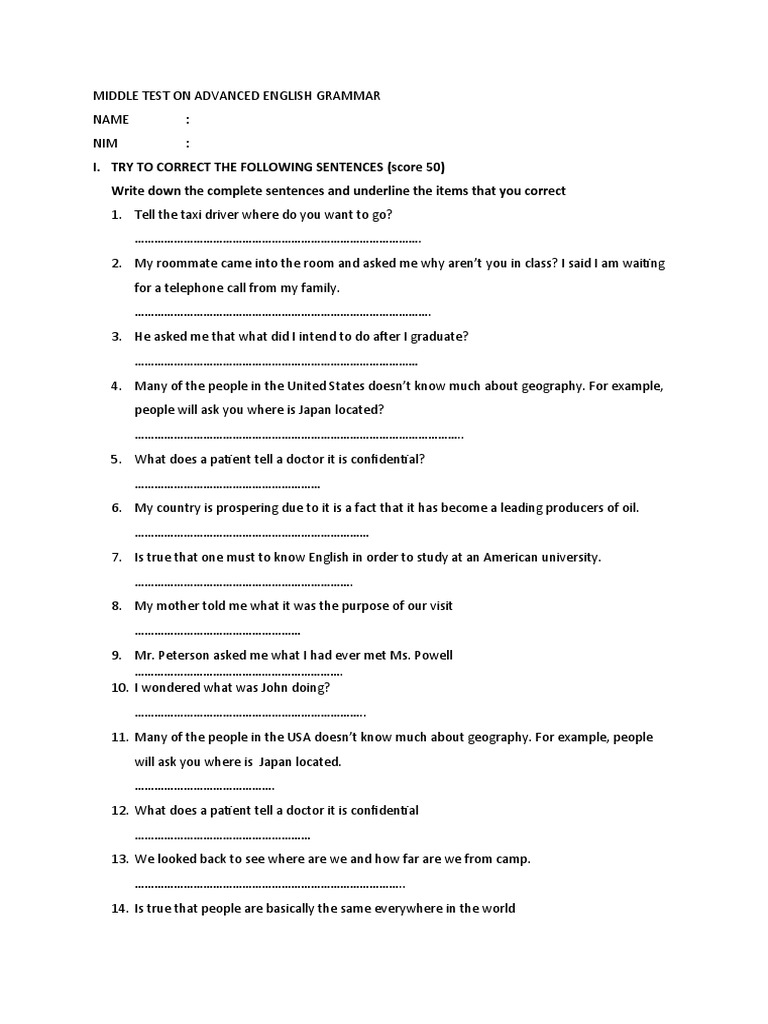 Middle Test 2022 | PDF