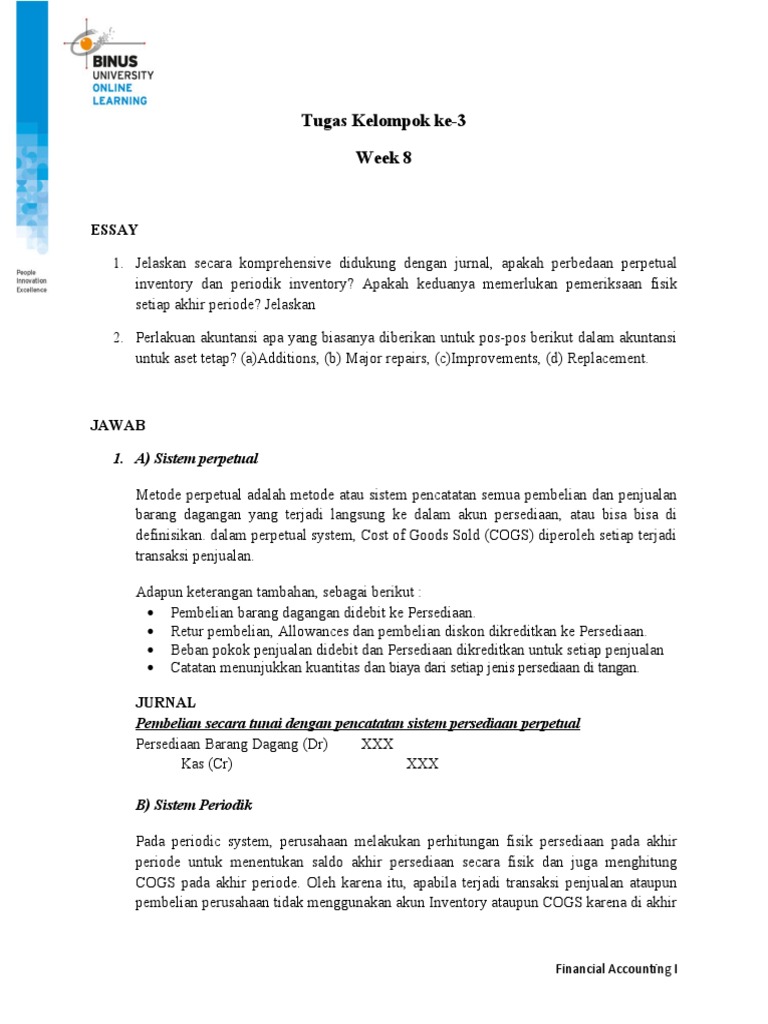 Tugas Kelompok 3 - Jawaban Essay | PDF | Bisnis | Teknologi & Rekayasa